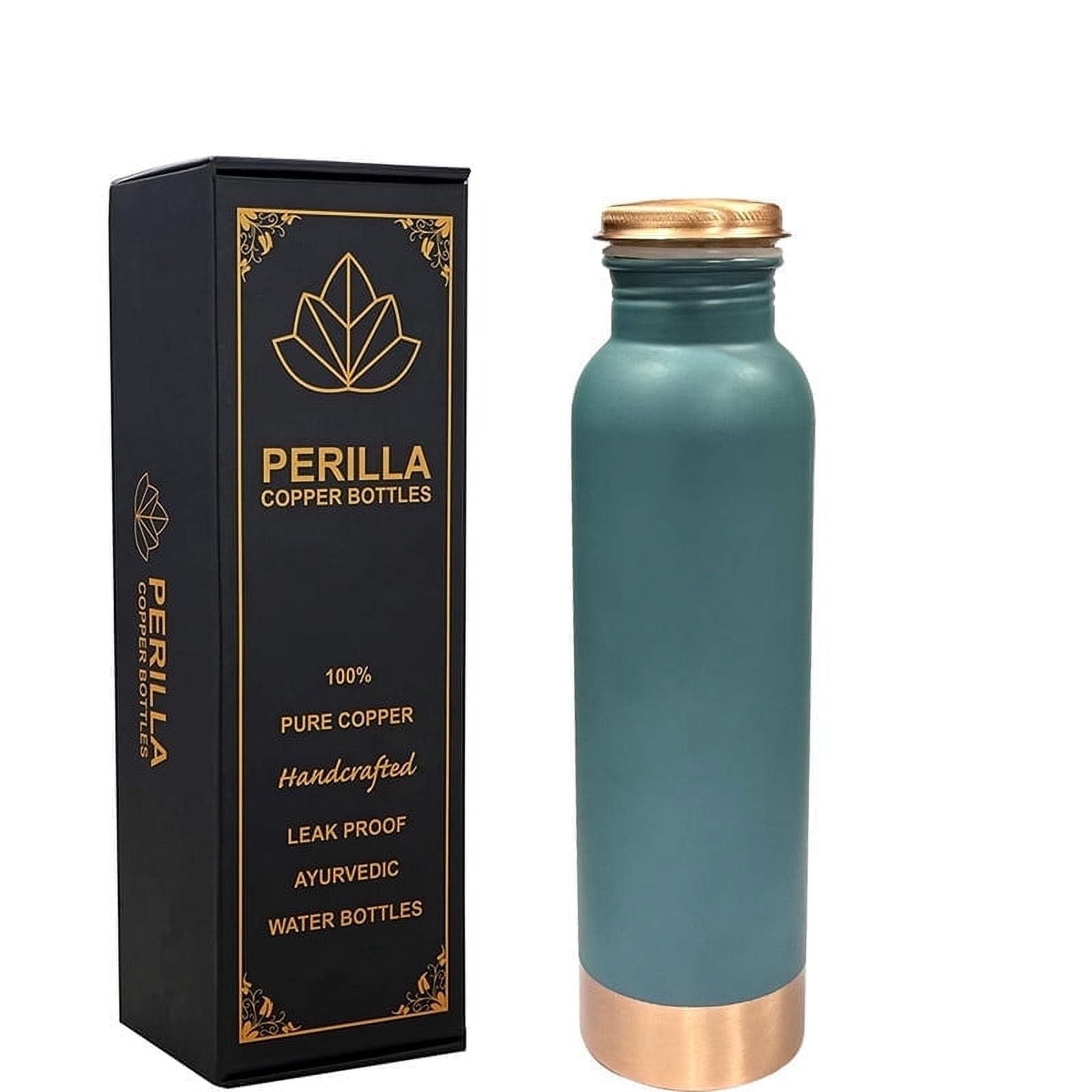 Perilla Home Copper Water Bottle 34 Oz Leak Proof 100% Pure - An ...