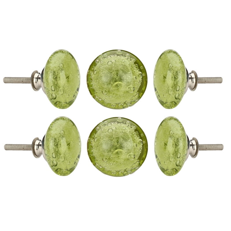 Perilla Home Set of 6 Crystal Knobs for Cabinet & Drawers Decorative ...