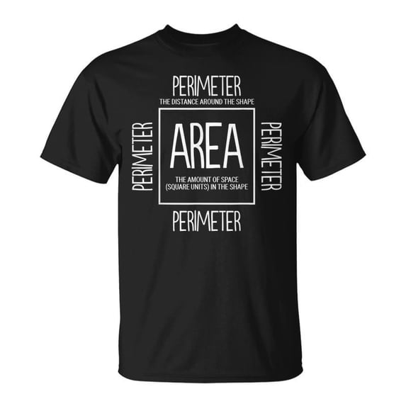 Perimeter And Area Math Mathematics Teacher Retro TShirt - Walmart.com