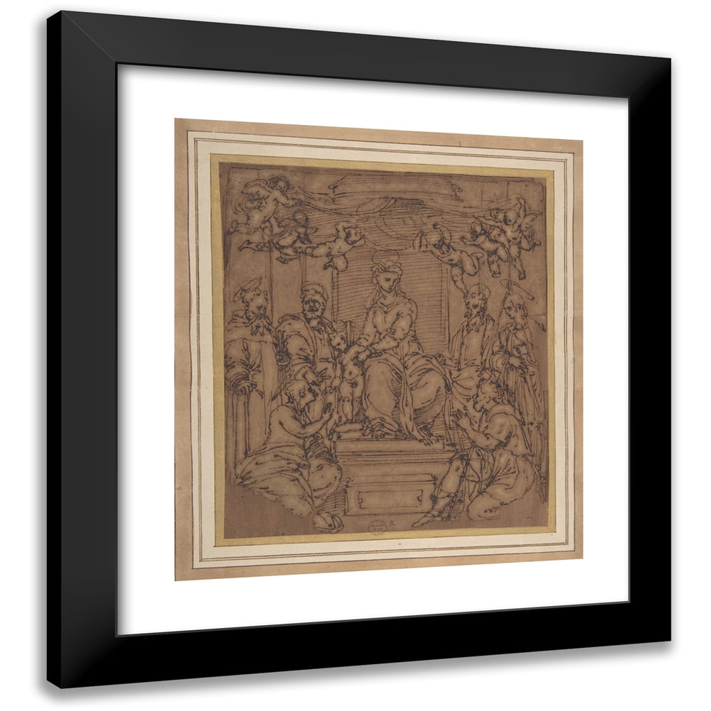 Perino Del Vaga 12x14 Black Modern Framed Museum Art Print Titled ...