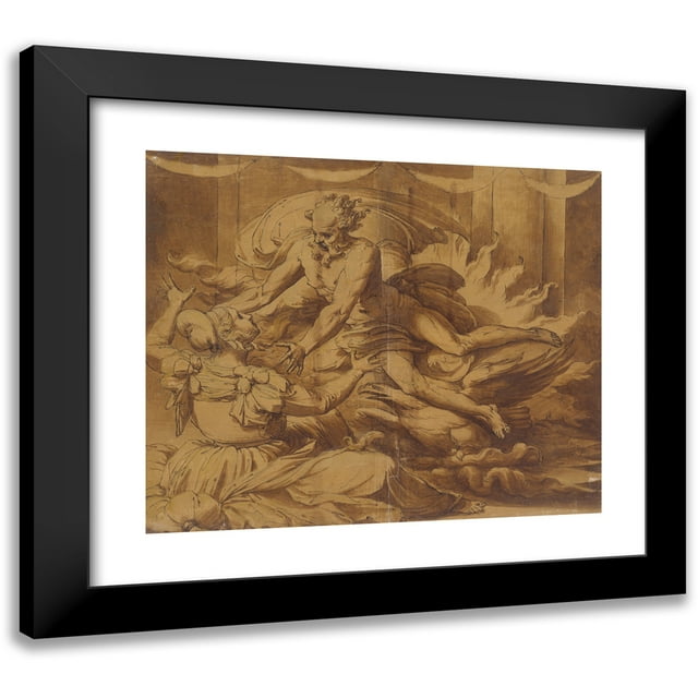 Perino Del Vaga 14x12 Black Modern Framed Museum Art Print Titled ...