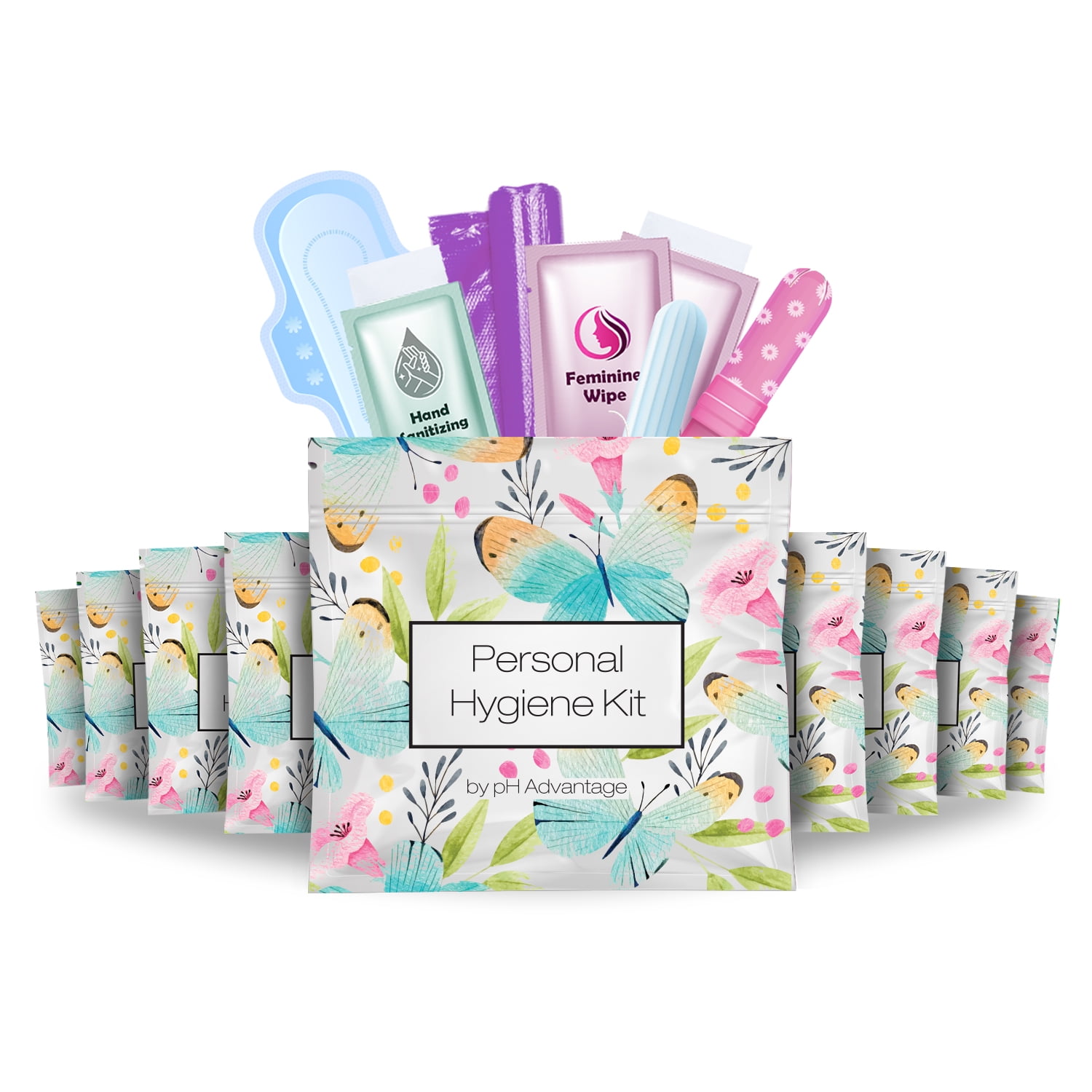 Free Shipping! Period Kit 10 Pack -Butterflies Period - Walmart.com ...