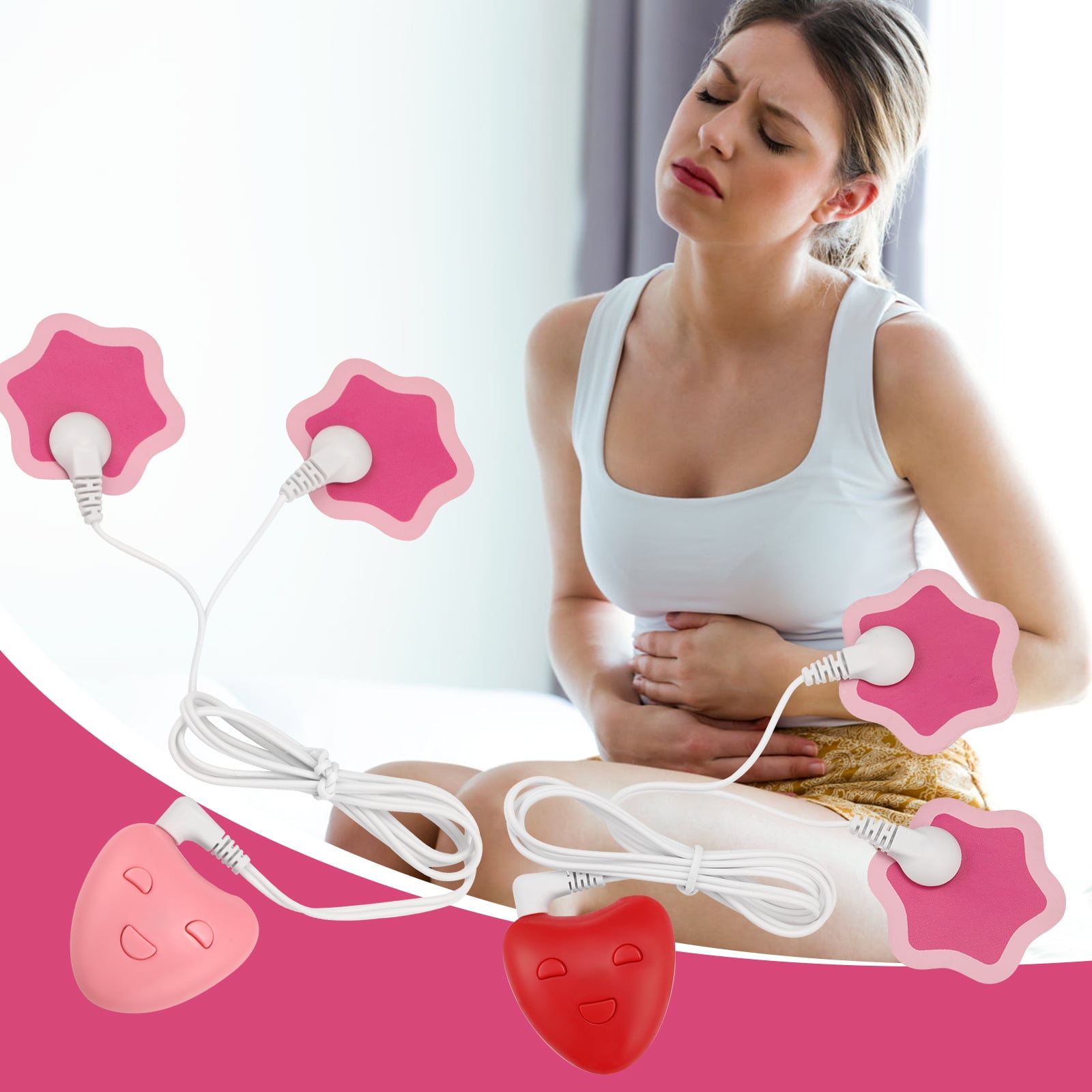 Period Pain Relief Pad, Menstrual Stop Pain Device with Electrode Patch ...