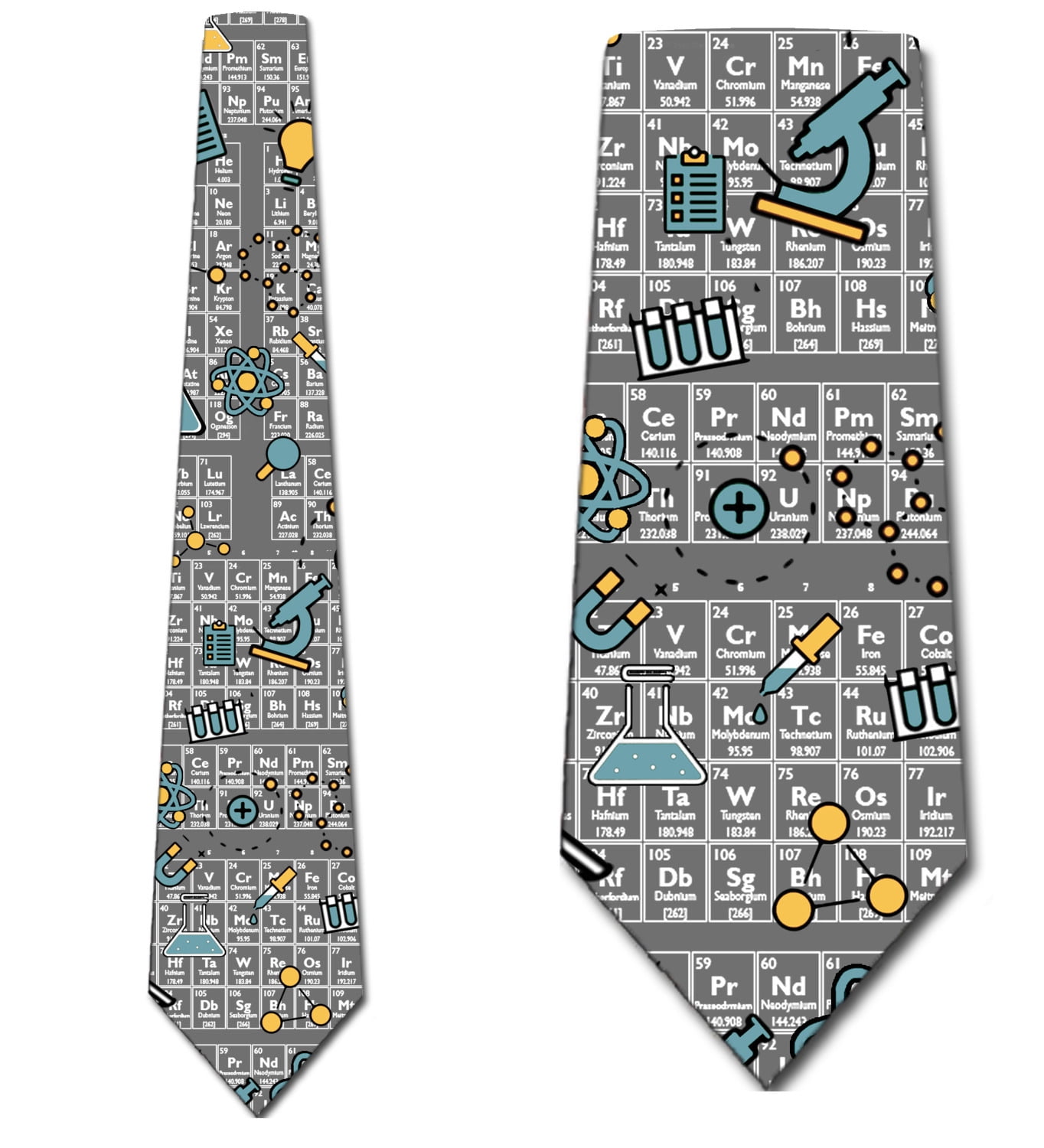 Period Table Ties Mens Chemistry Science Icons Necktie by The Three ...