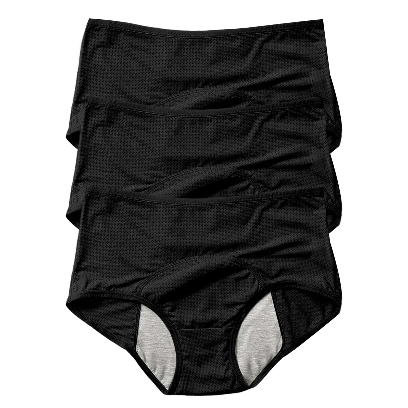 Period Underwear for Women, Audhol Women's Solid Color Physiological Underwear Breathable Mesh ...