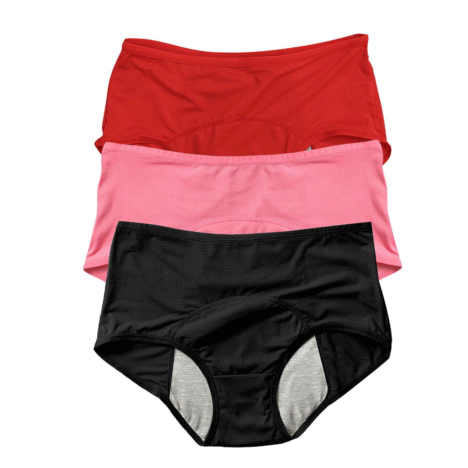 Period Underwear for Women, Audhol Women's Solid Color Physiological Underwear Breathable Mesh ...