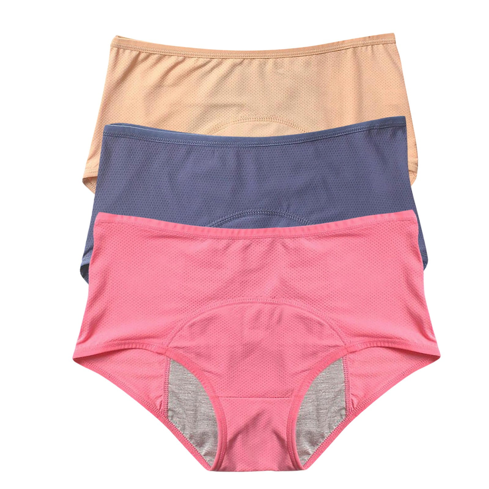 Period Underwear for Women, Audhol Women's Solid Color Physiological Underwear Breathable Mesh ...