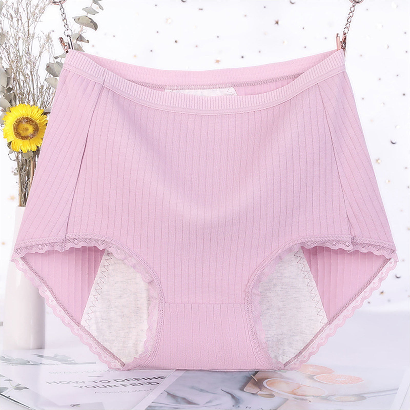 Period Underwear for Women Plus Size High Waisted Period Panties Soft ...