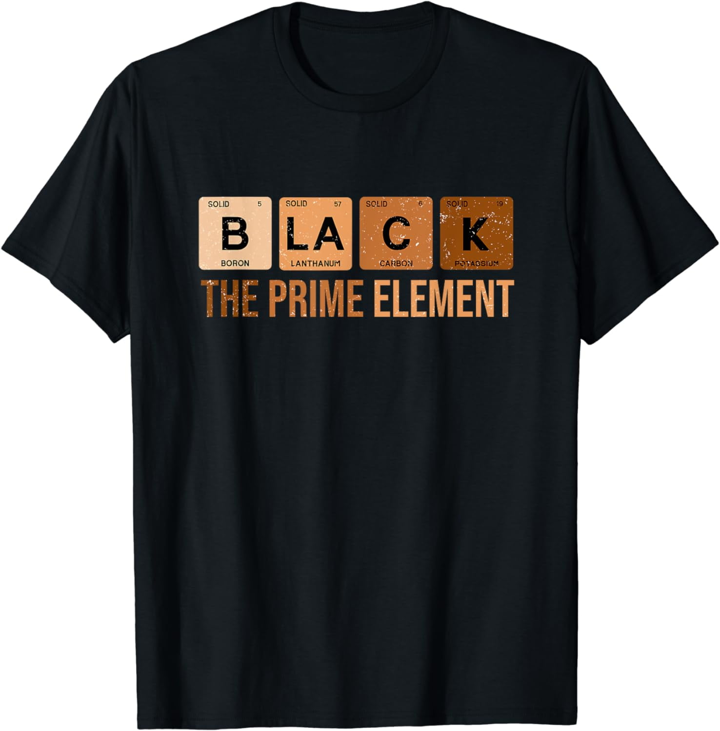 Periodic Table Black The Prime Element Black History Month T-Shirt ...