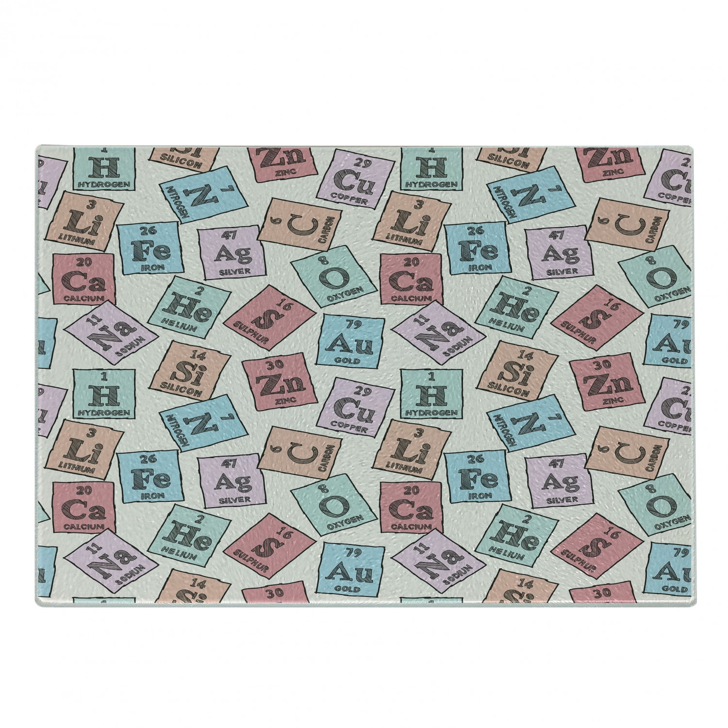 Periodic Table Cutting Board, Sketch Style Chemistry Elements Science ...