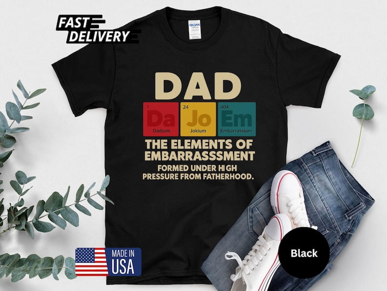 Periodic Table Dad Jokes Tee – Funny Science Dad Shirt - Walmart.com