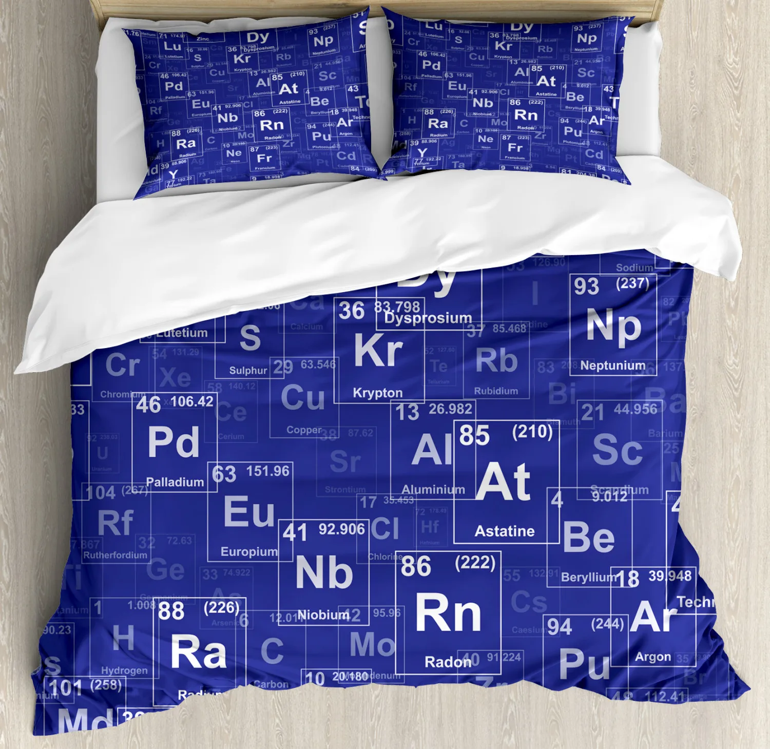 Periodic Table Duvet Cover Set Chemistry Bedding Set Polyester Eduional ...