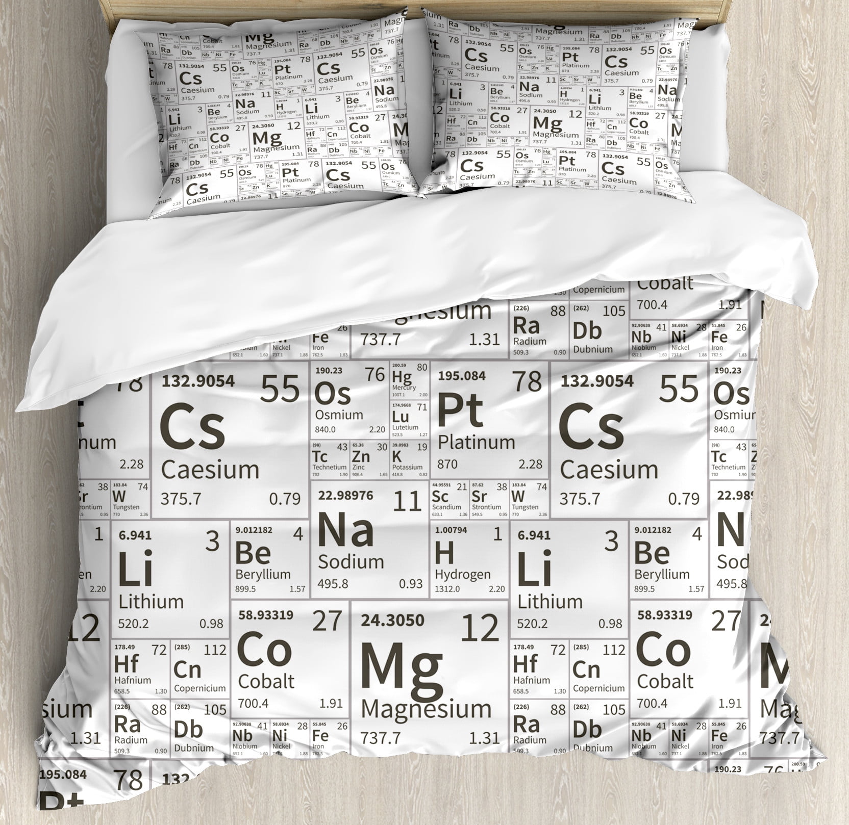 Periodic Table Duvet Cover Set, Life Smart Inspired Chemistry Themed ...