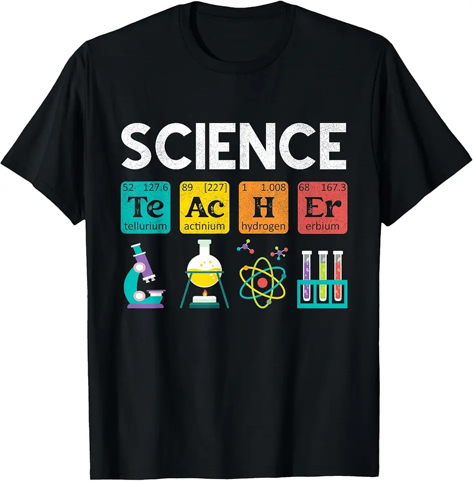 Periodic Table Elements Science Teacher Unisex Short Sleeve Graphic Tee ...
