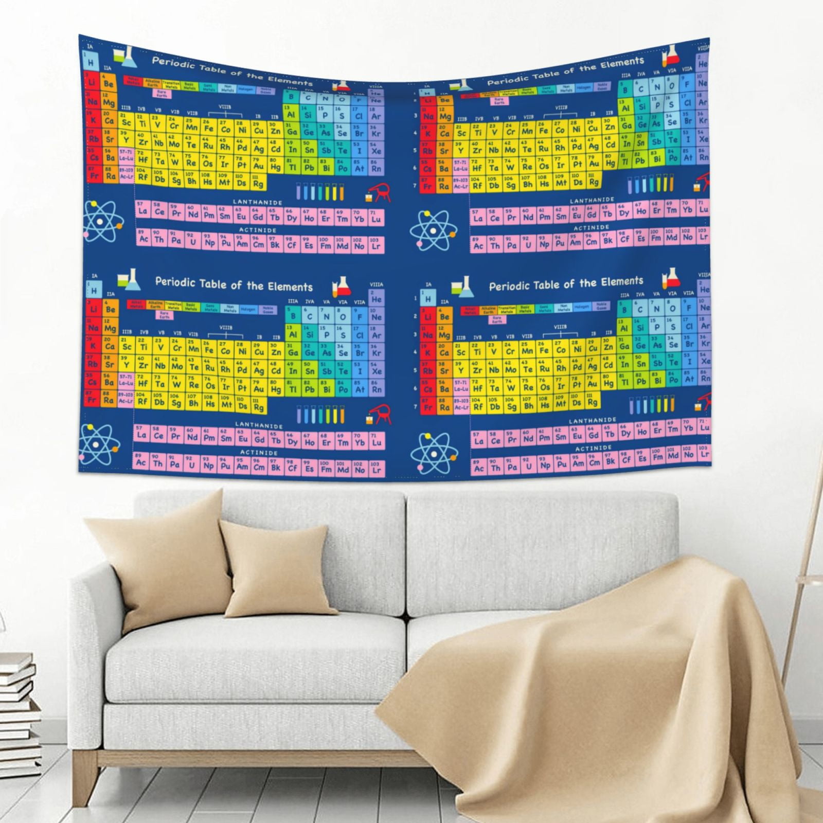 Periodic Table Elementstapestry Wall Hangings For Bedroom Room Decor ...