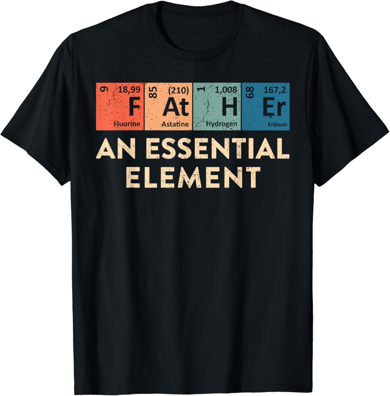 Periodic Table Fathers Day Father The Essential Element Dad T-Shirt ...