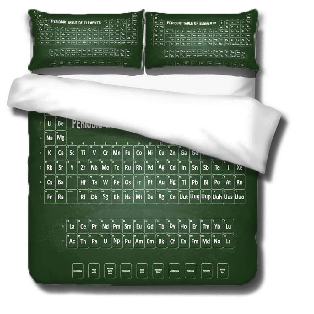 Periodic Table King Duvet Cover Educational Science Chemistry Bedding ...