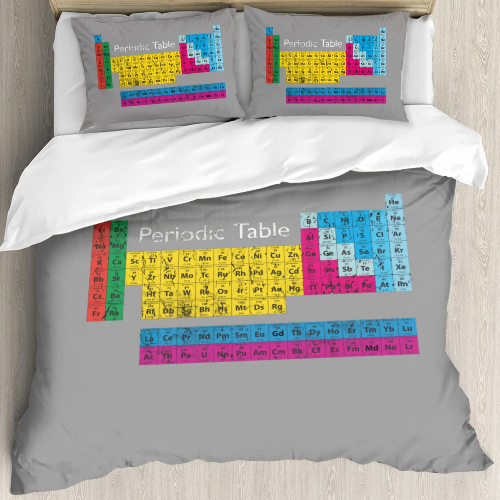 Periodic Table King Duvet Cover Educational Science Chemistry Bedding ...