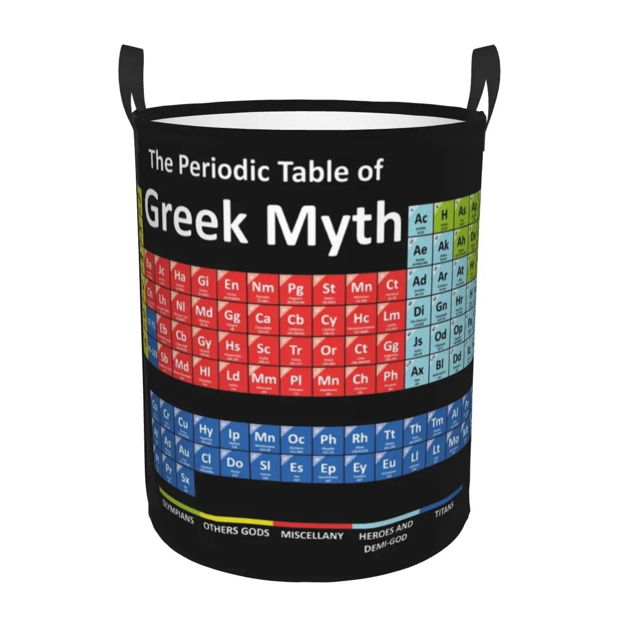 Periodic Table Laundry Basket Collapsible Large Clothes Storage Bin ...