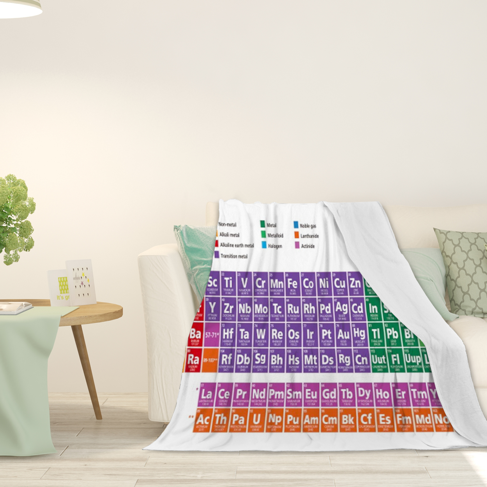 Periodic Table,Microplush Fleece Blanket,Periodic Table of Elements ...