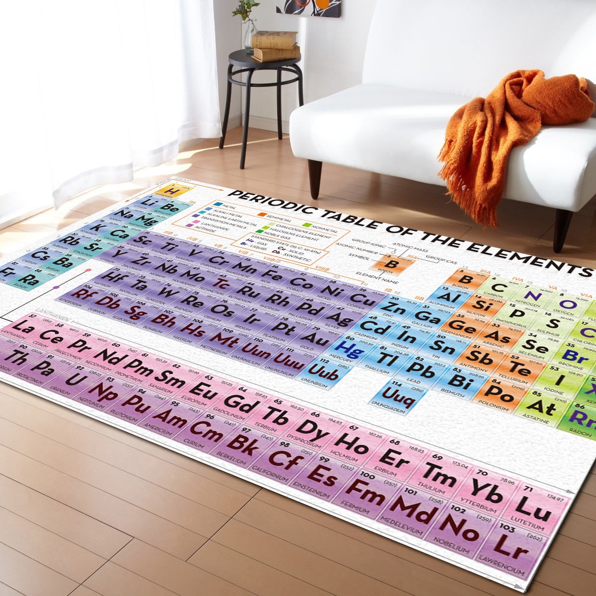 Periodic Table Of Chemistry Rugs for Bedroom Home Carpet Living Room ...