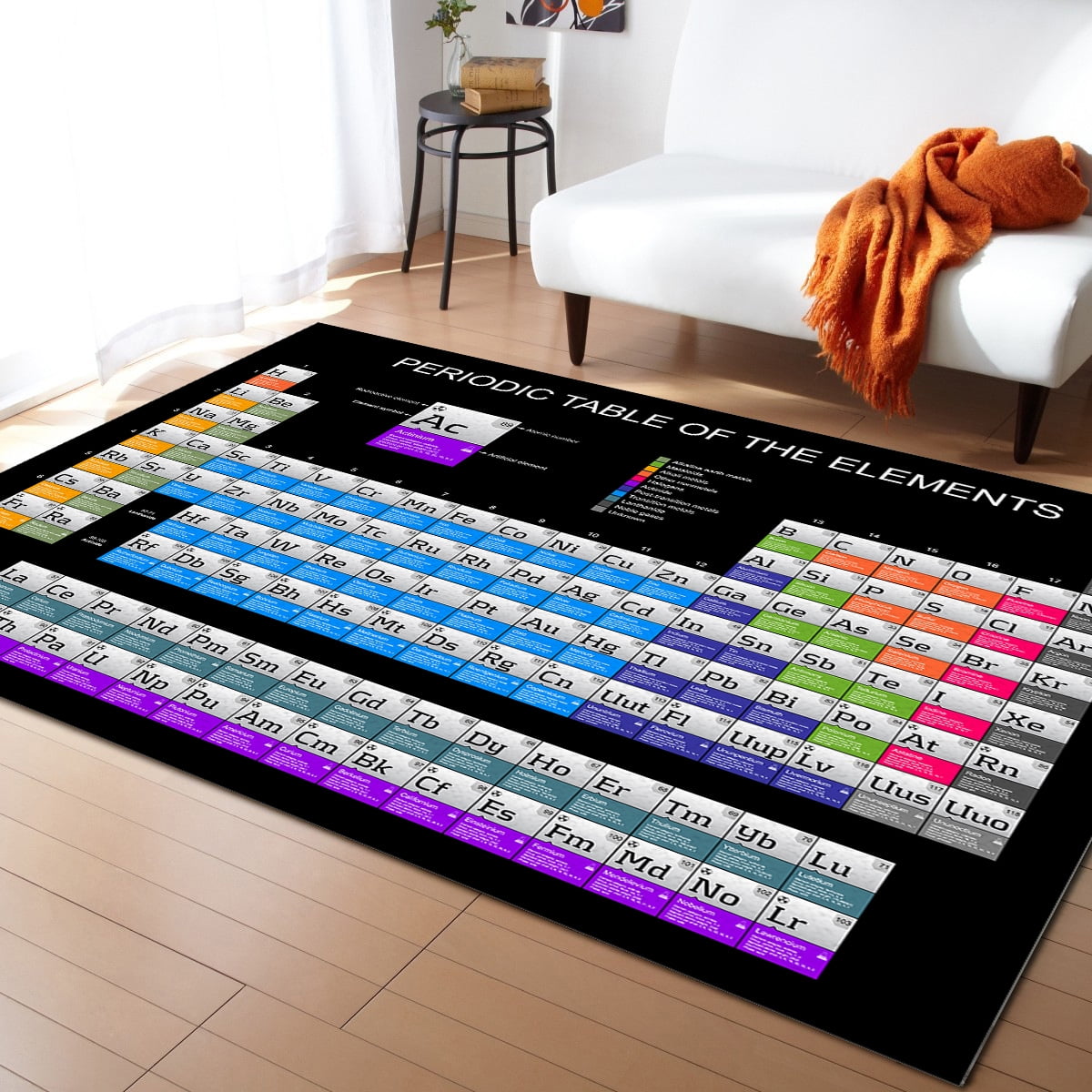 Periodic Table Of Chemistry Rugs for Bedroom Home Carpet Living Room ...