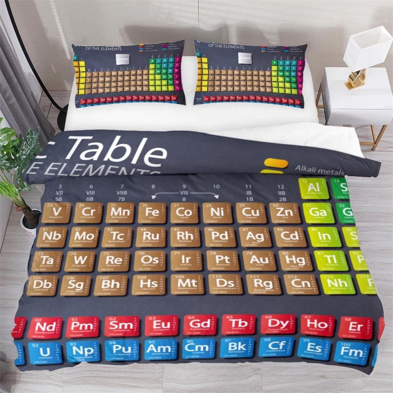 Periodic Table Of Duvet Cover Science Bedding Set Microfiber Chemistry ...