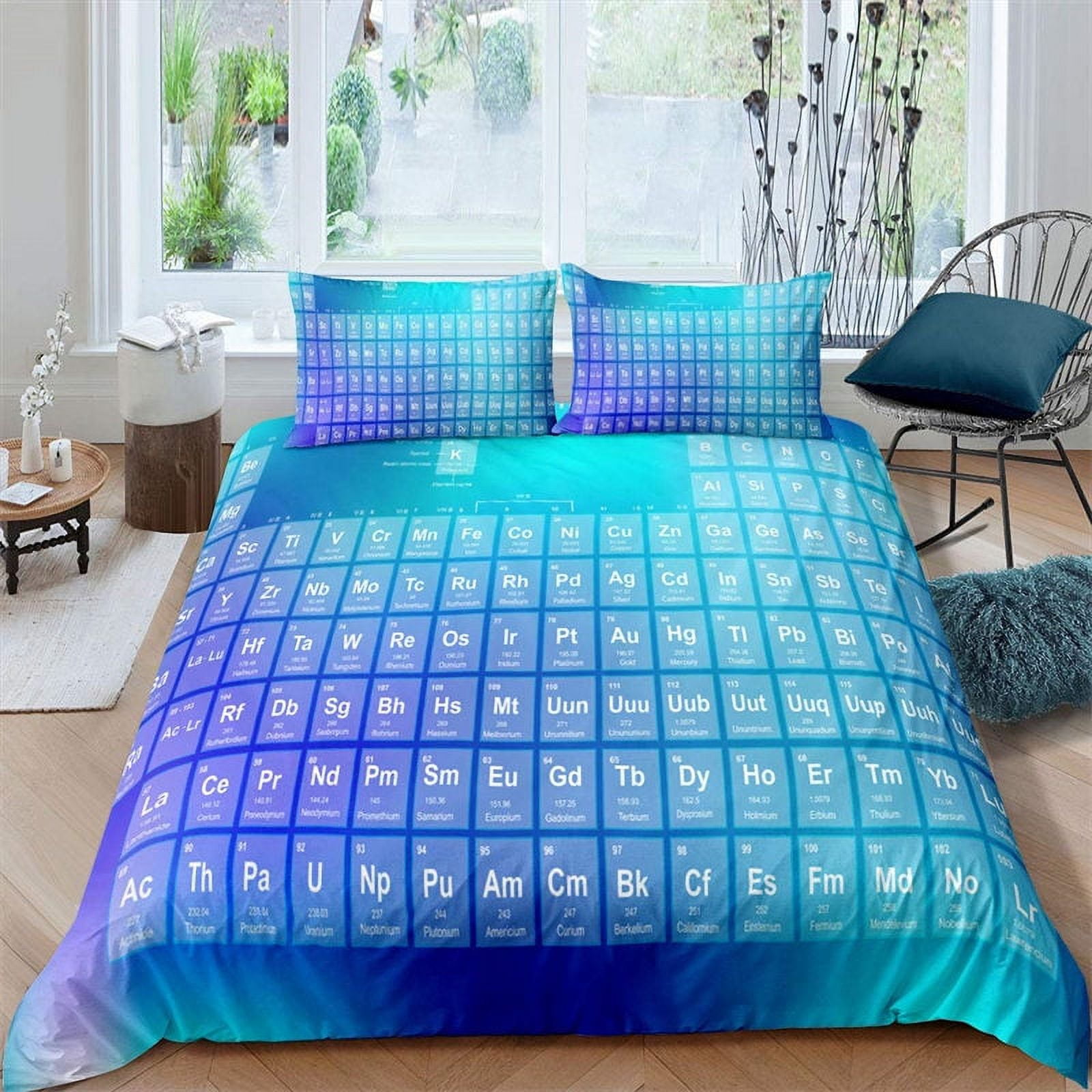Periodic Table Of Duvet Cover Science Bedding Set Microfiber Chemistry ...