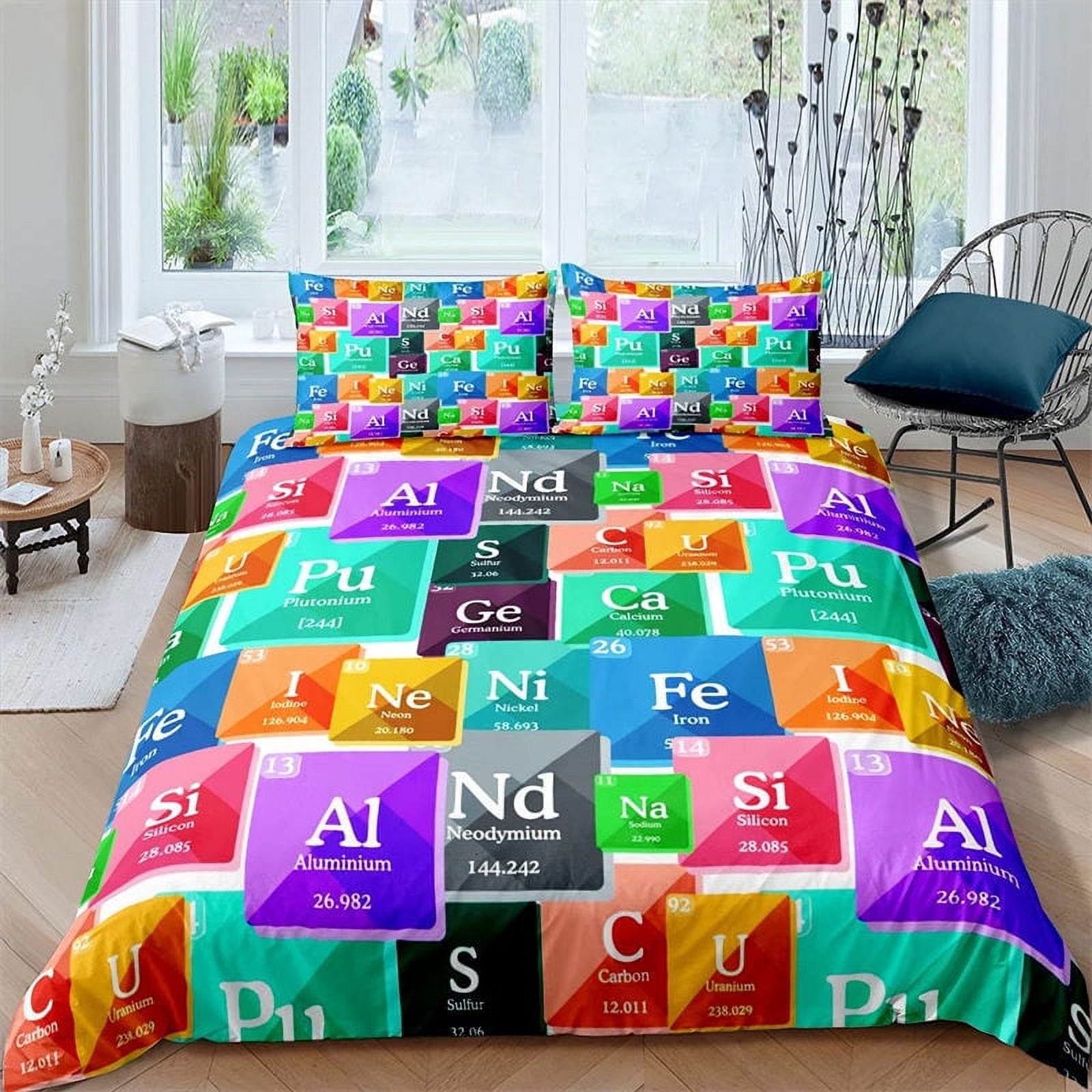 Periodic Table Of Duvet Cover Science Bedding Set Microfiber Chemistry ...