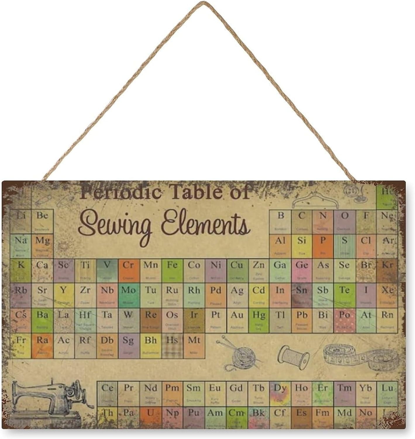 Periodic Table Of Sewing Elements Canvas,Sewing Poster,Periodic Table ...