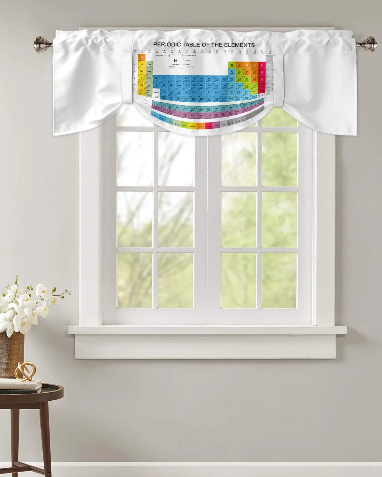 Periodic Table Of Window Curtain Bedroom Curtain Adjustable Tie Up ...
