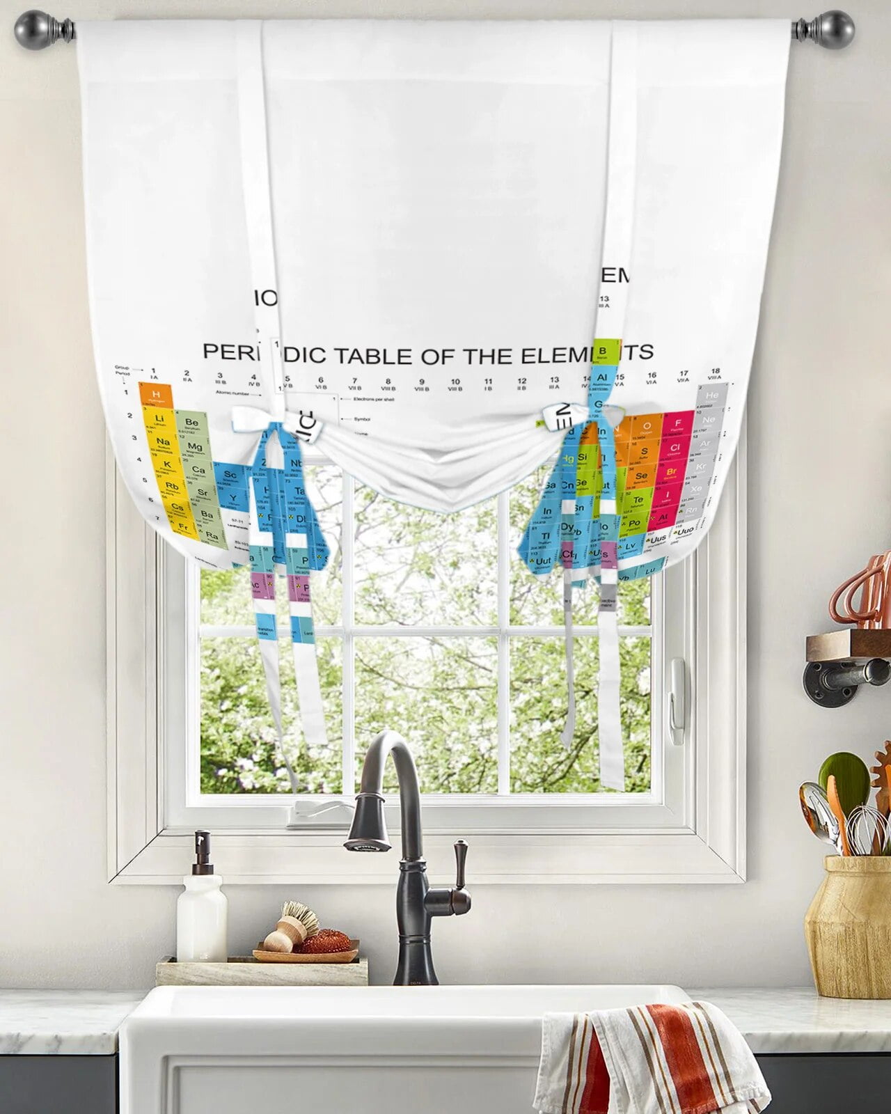 Periodic Table Of Window Curtain for Living Room Bedroom Balcony Cafe ...