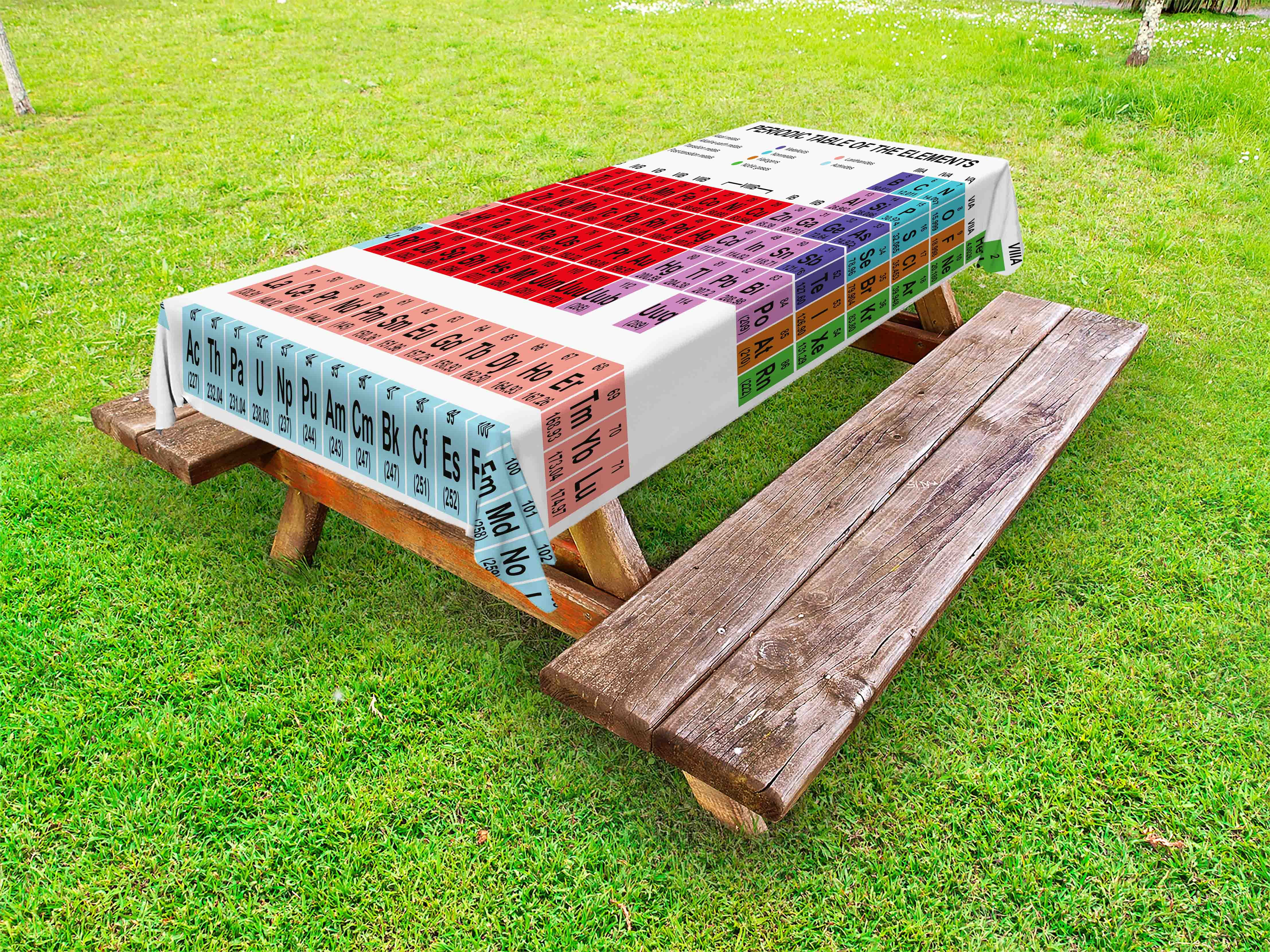 Periodic Table Outdoor Tablecloth, Kids Children Educational Science ...