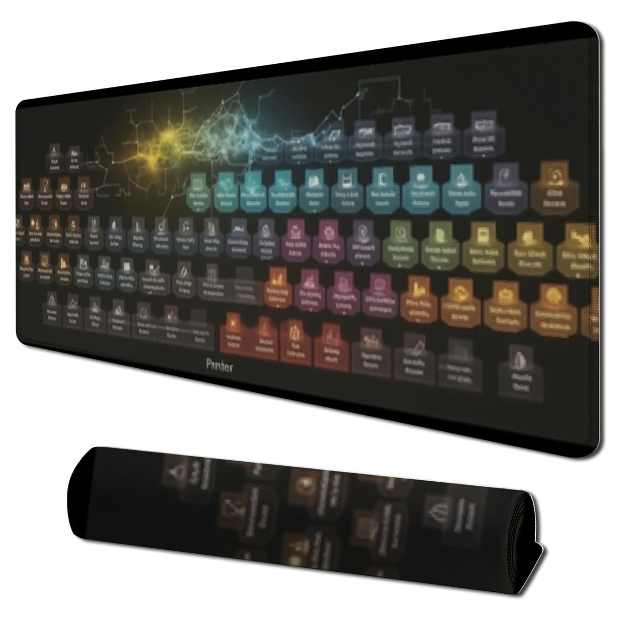 Periodic Table of The Elements Colorful Gaming Mouse Pad Large Mousepad ...