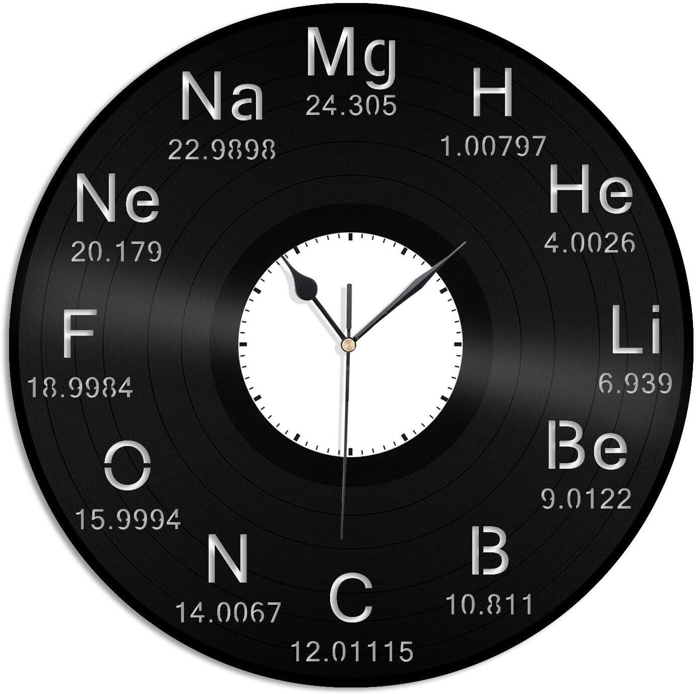 Periodic Table Vinyl Wall Clock,Vinyl Record Clock Wall Art Unique Room ...