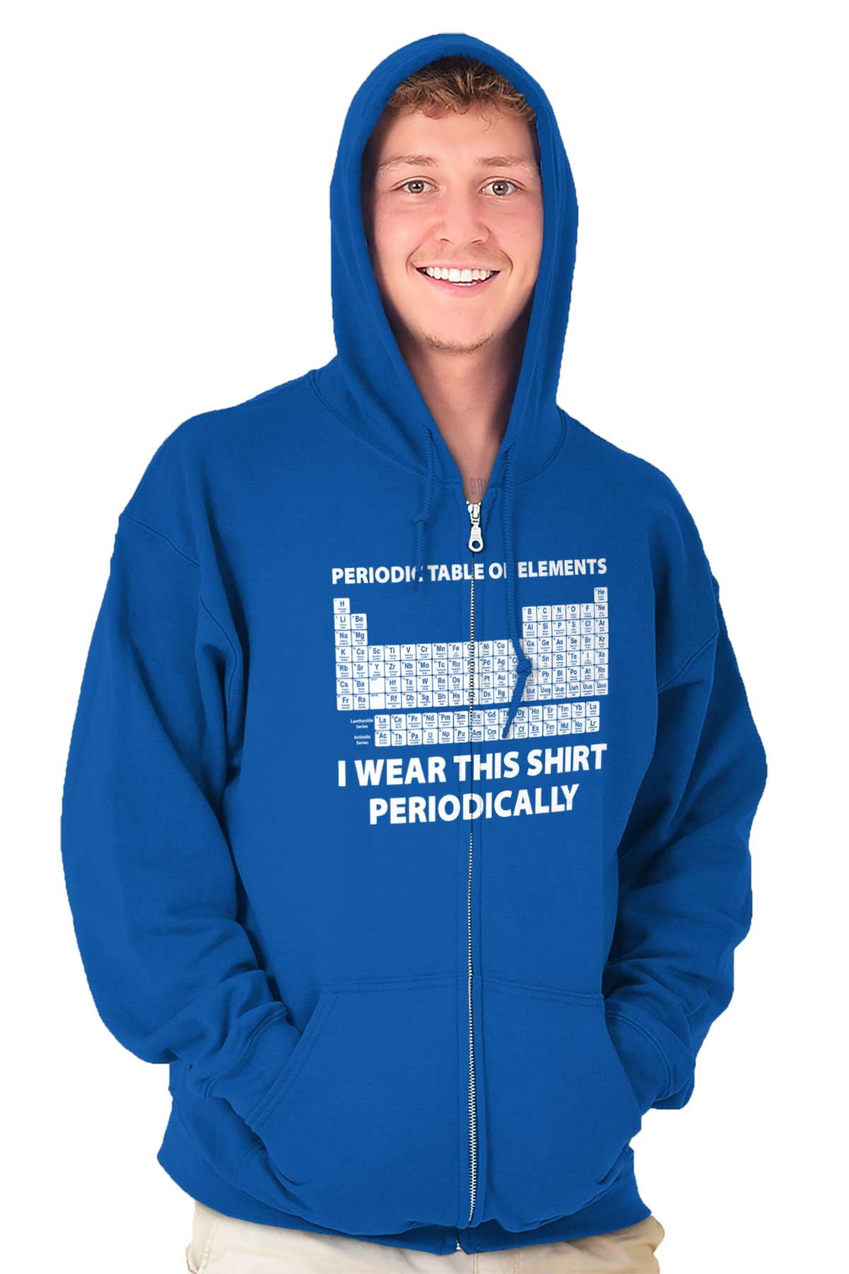 Periodic Table Wear Periodically Nerd Zip Up Hoodie Men's Women's ...