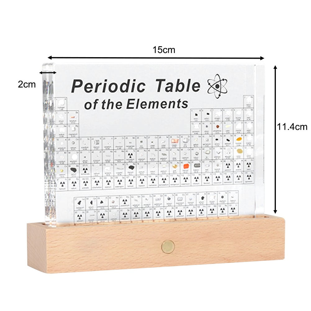 Periodic Table With Real Elements Inside, Acrylic Periodic Table Of 83 ...