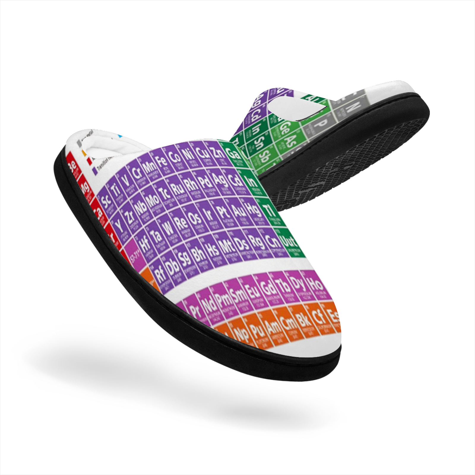 Periodic Table,Womens Cozy flannel Slippers Soft Slip on,Periodic Table ...
