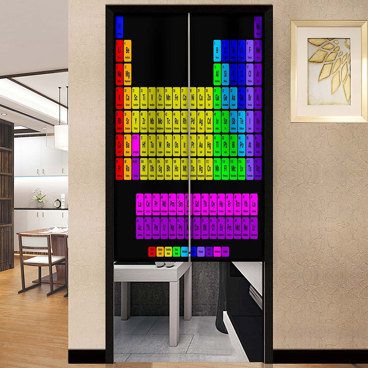 Periodic Table of Door Curtain Colorful Science Chemistry Eduion for ...