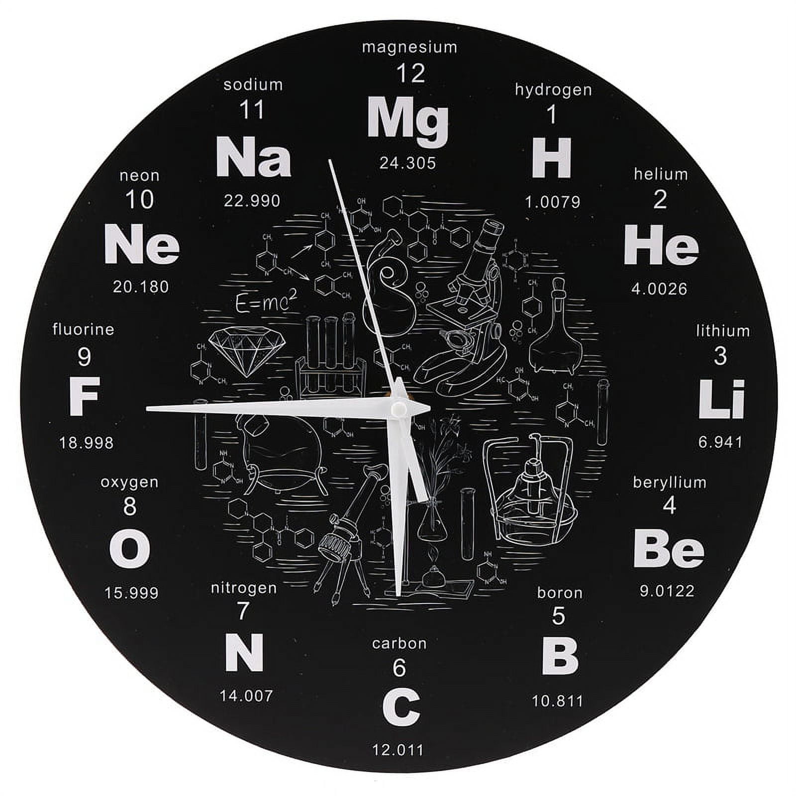 Periodic Table of Elements Wall Art Chemical Symbols Wall Clock ...