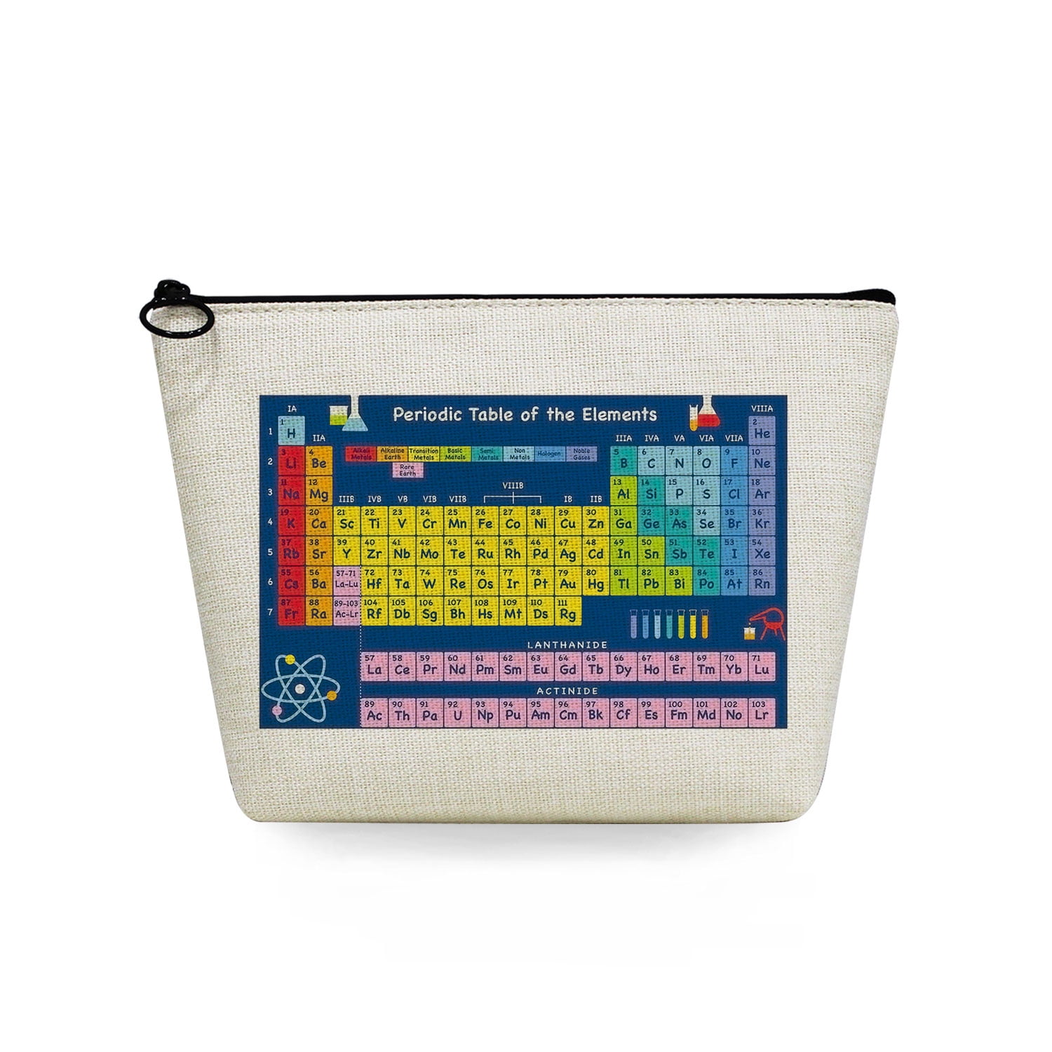 Periodic Table of Print Women's Cosmetic Bag Learning Items Letter ...