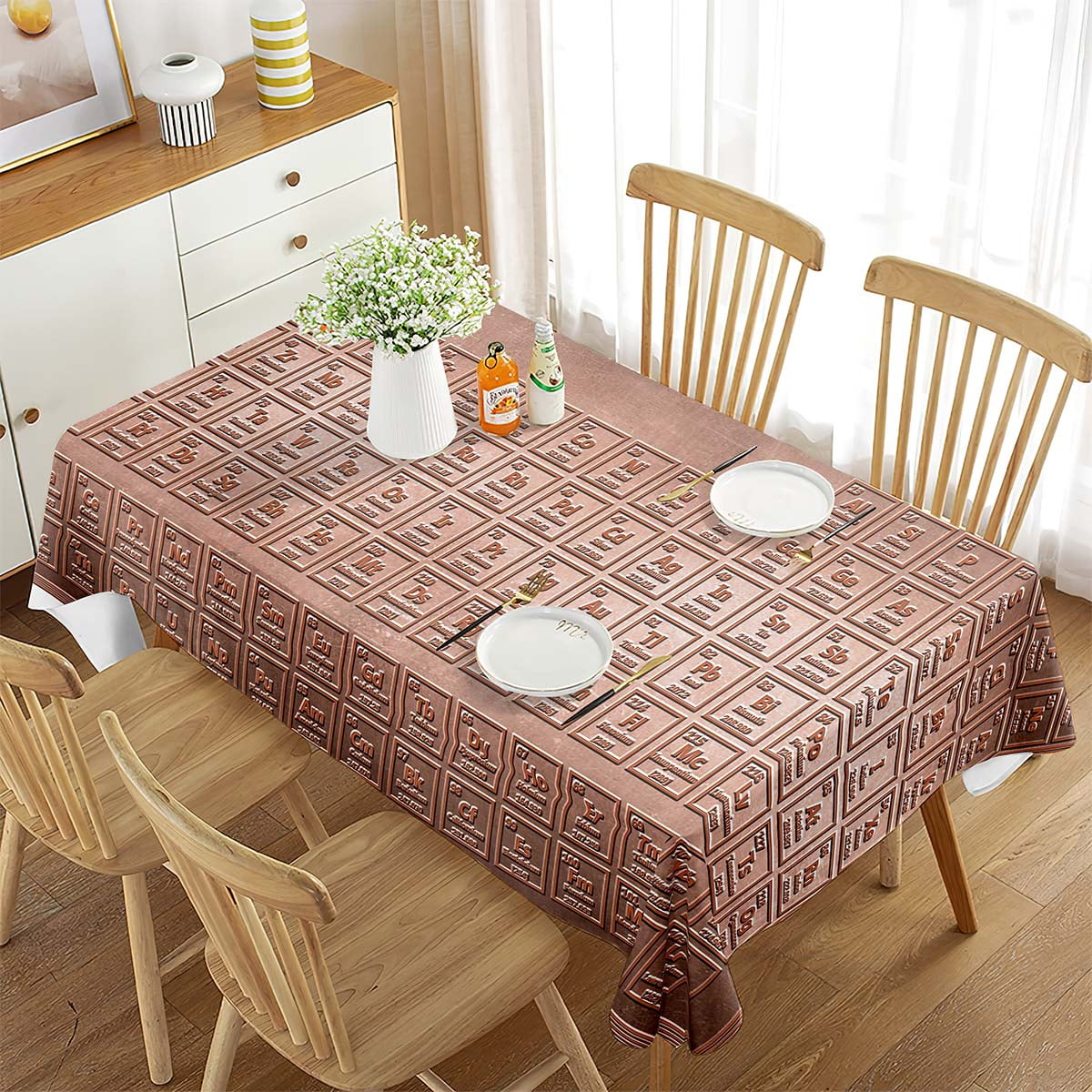 Periodic Table of Rectangular Tablecloth Chemistry Topic Creative ...
