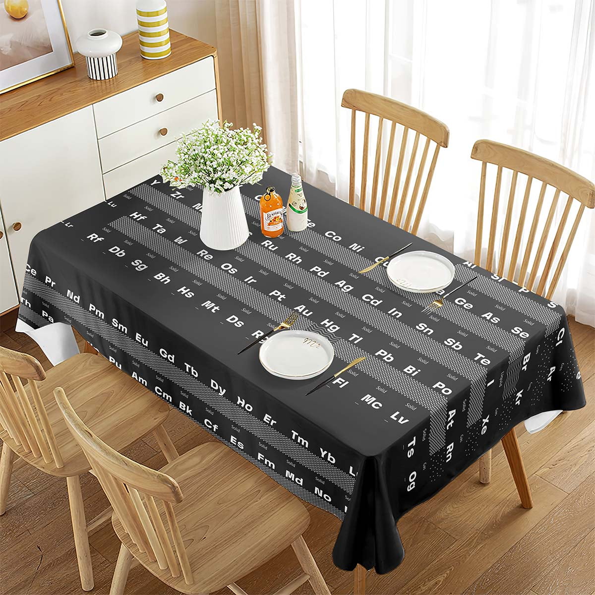 Periodic Table of Rectangular Tablecloth Chemistry Topic Creative ...
