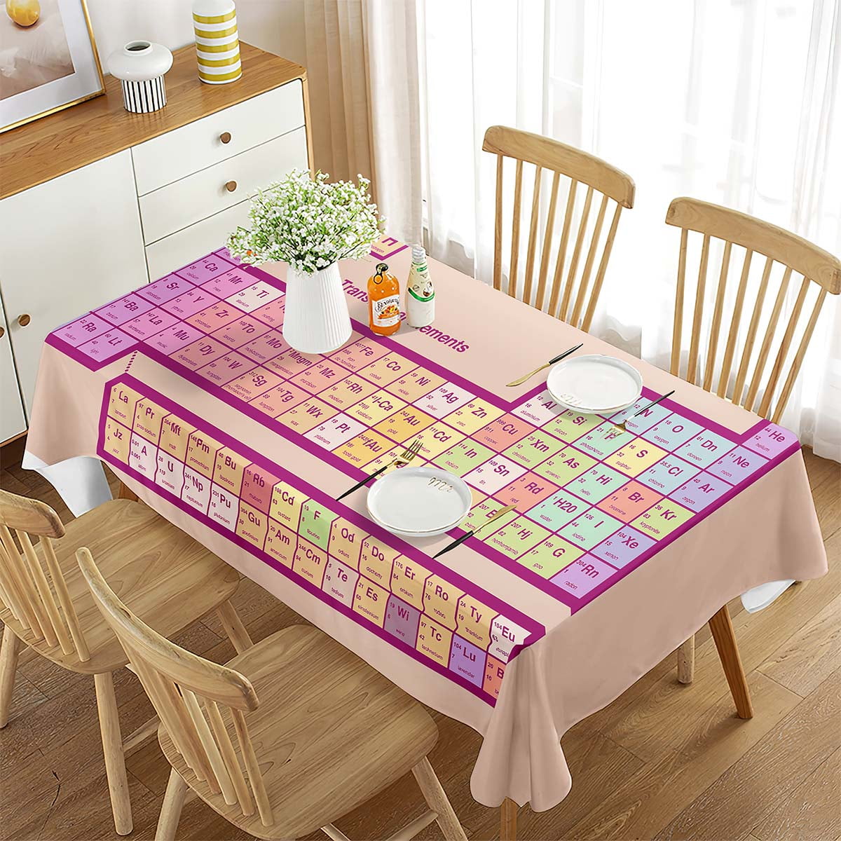 Periodic Table of Rectangular Tablecloth Chemistry Topic Creative ...