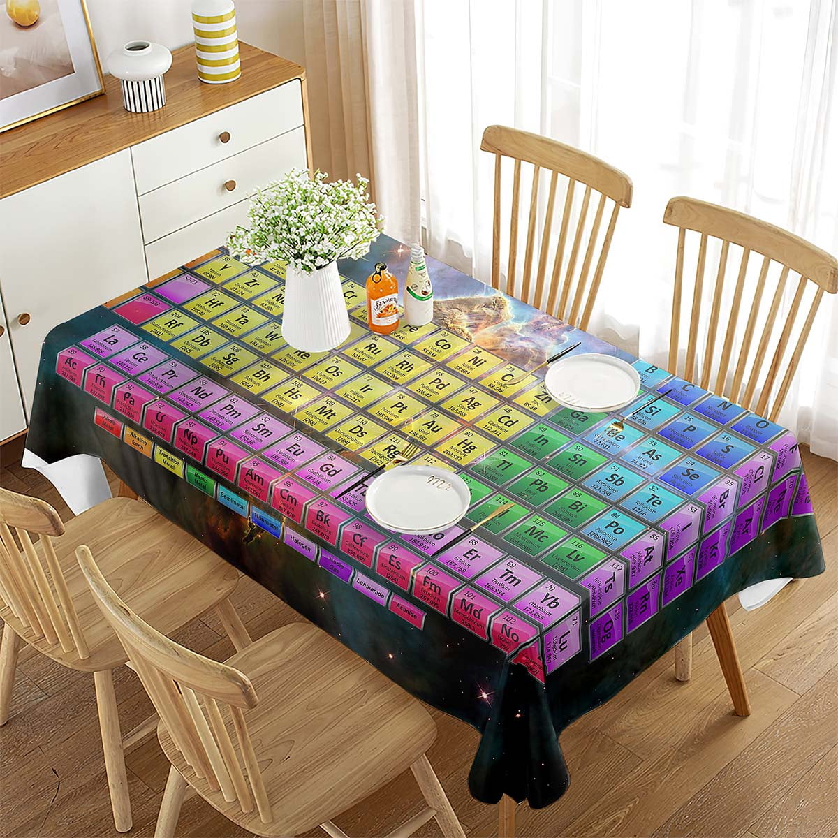 Periodic Table of Rectangular Tablecloth Chemistry Topic Creative ...