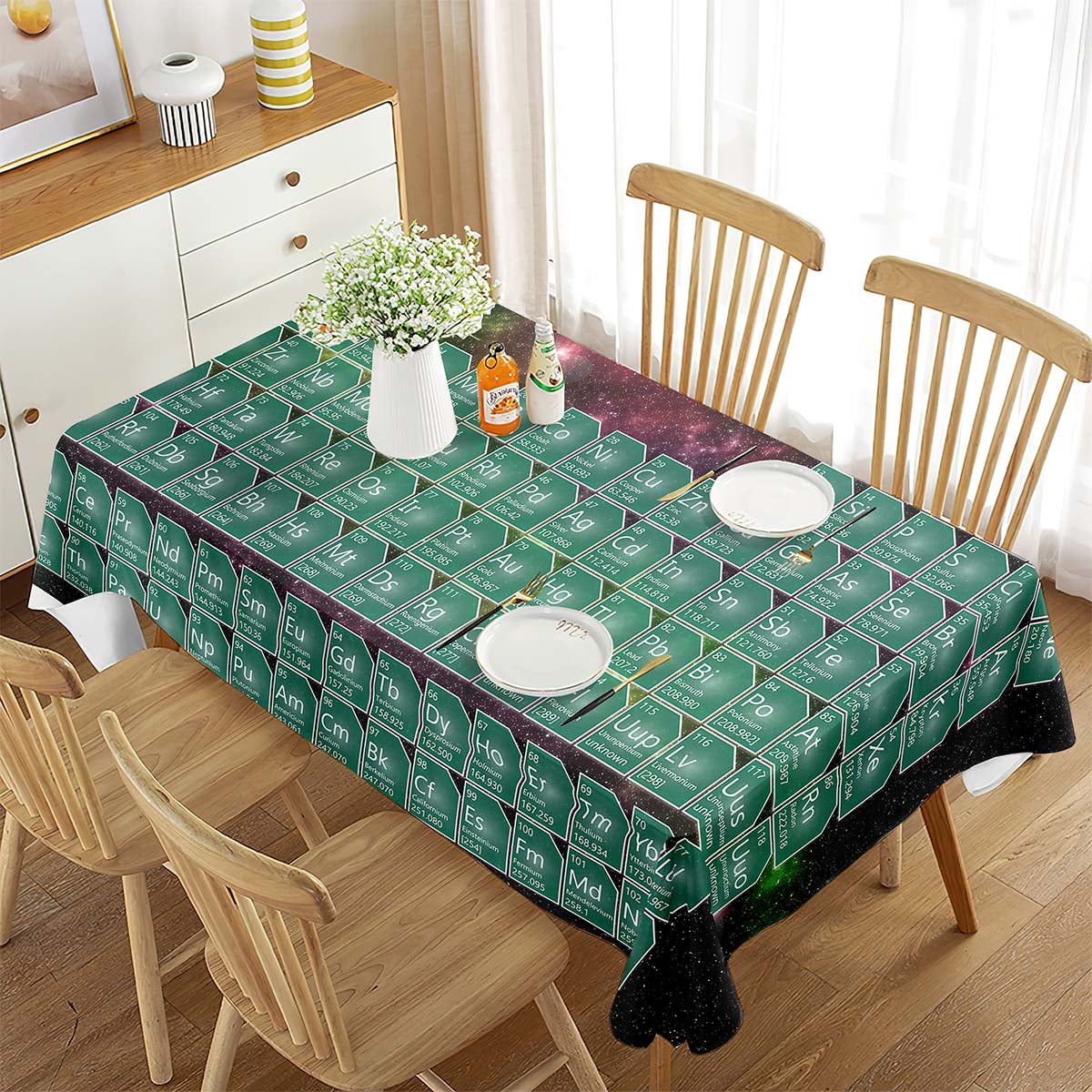 Periodic Table of Rectangular Tablecloth Chemistry Topic Creative ...