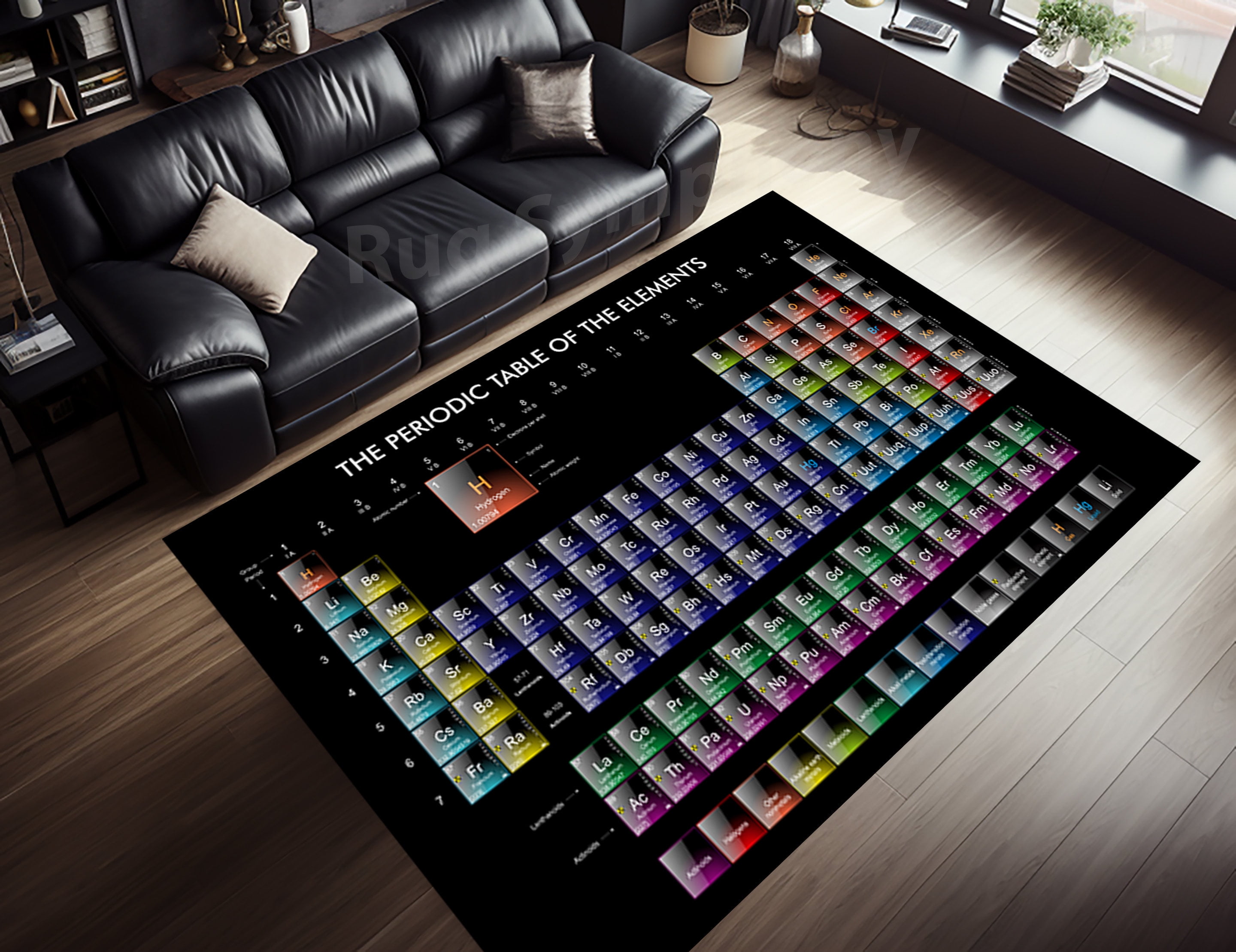 Periodic Table of The Elements Area Rug 2x3 ft = 65x95 cm - Walmart.com