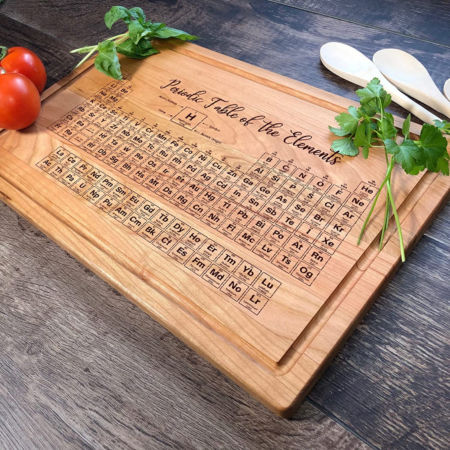 Periodic Table of the Elements Cutting Board. Chemistry Boards. (Cherry ...