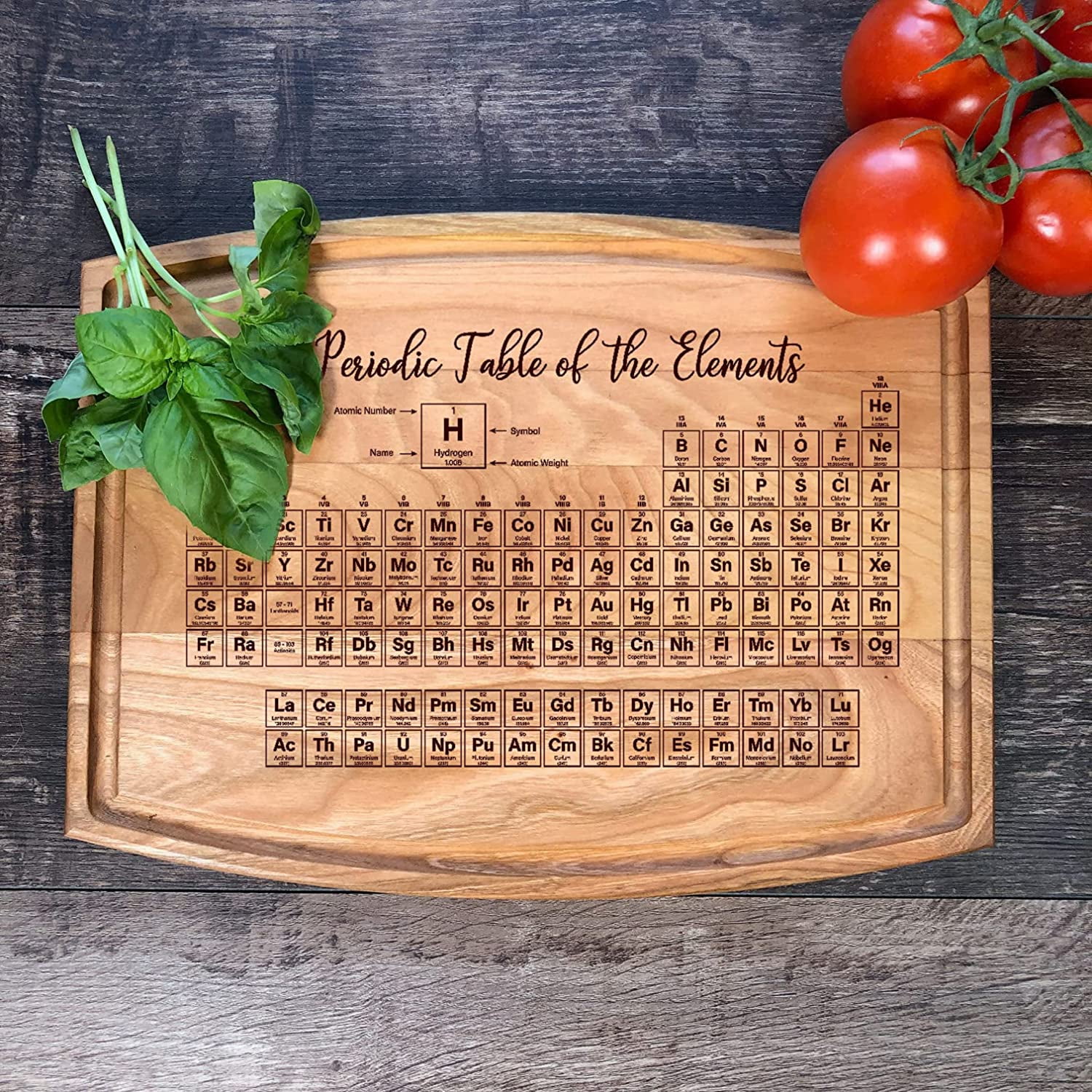 Periodic Table of the Elements Cutting Board. Chemistry Boards. (Cherry ...