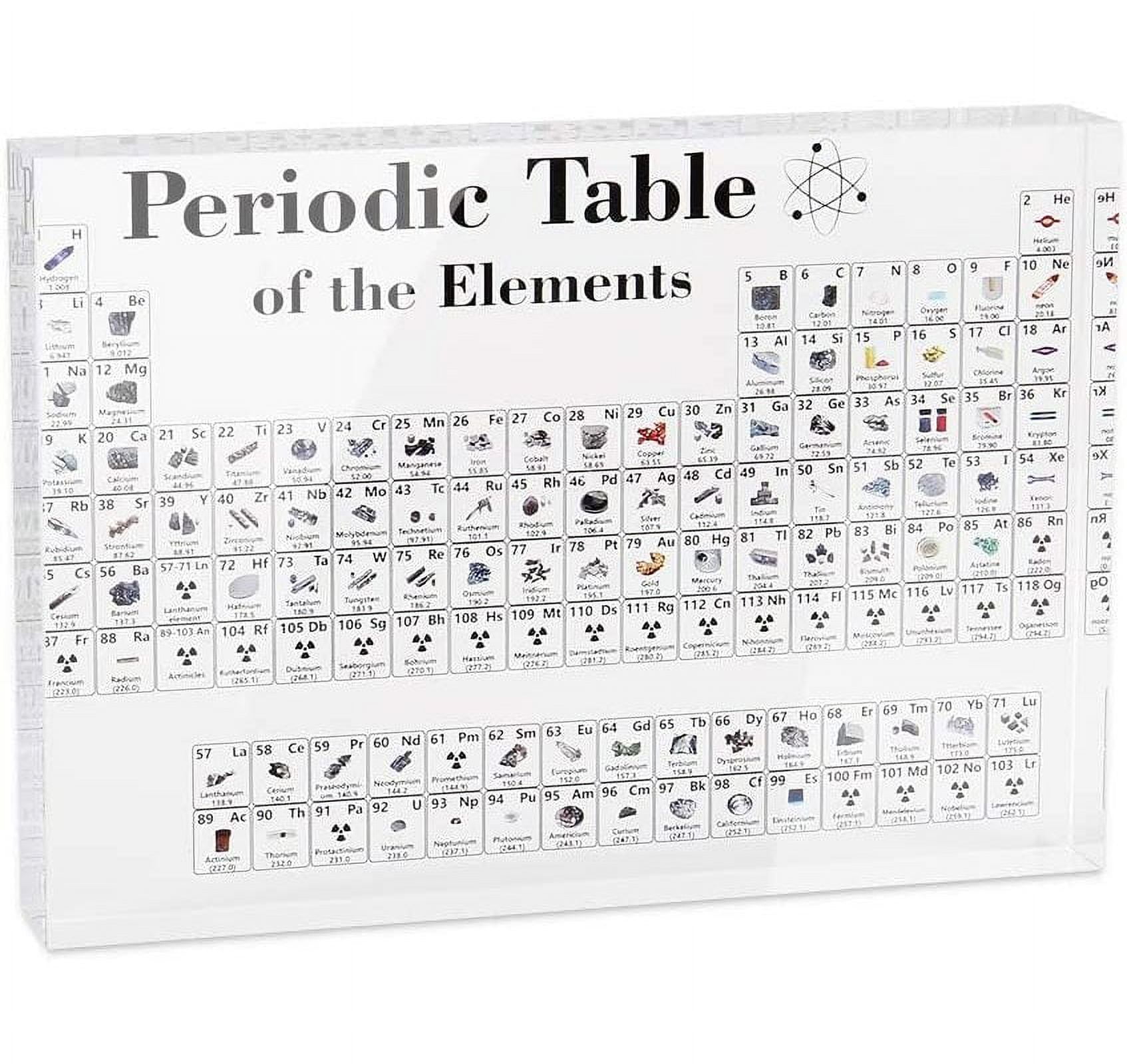 Periodic table of the chemical elements made of acrylic, periodic table ...